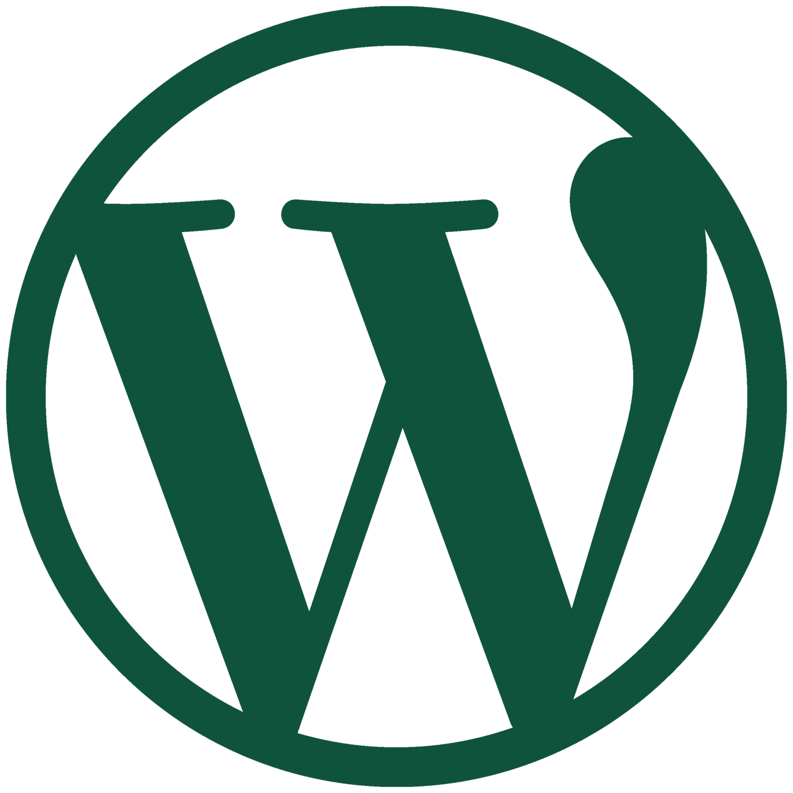 WordPress Logo (Dark Green / Transparent) | WPSSO